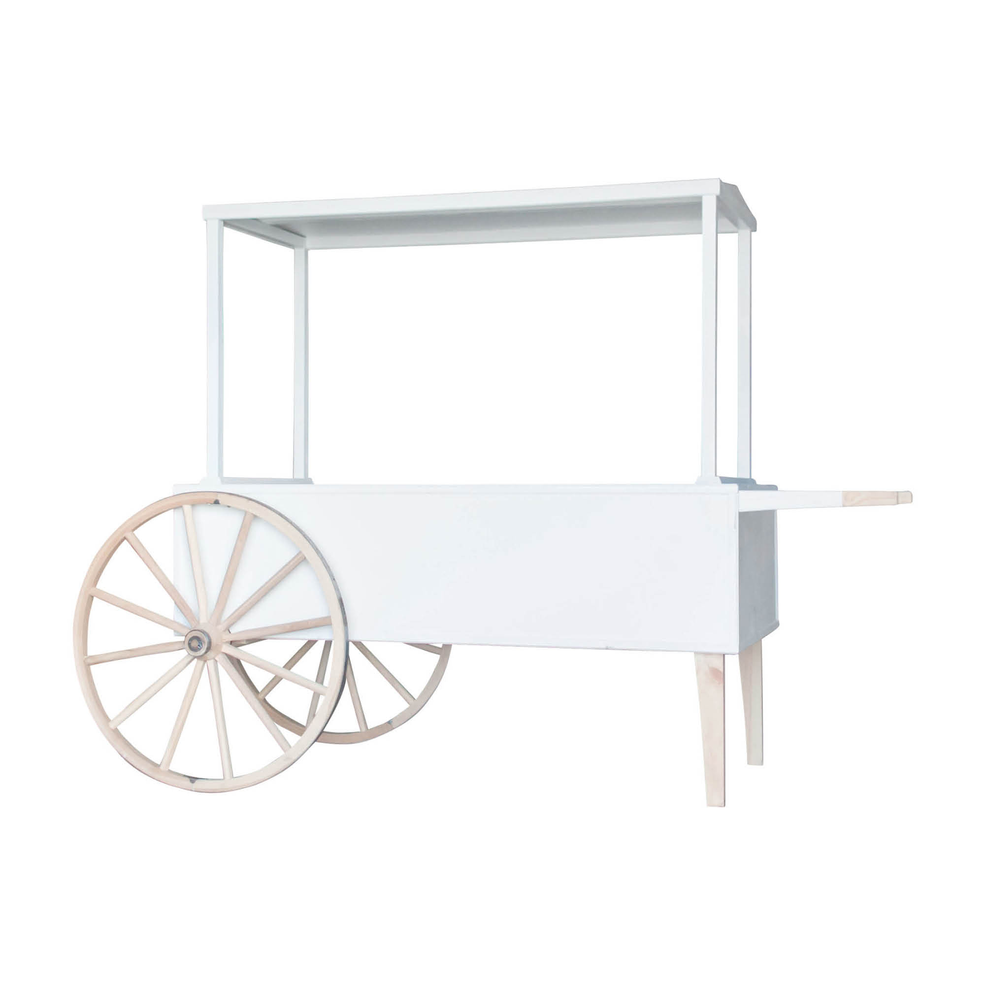 The Monet: White Market Display Cart - Something Vintage